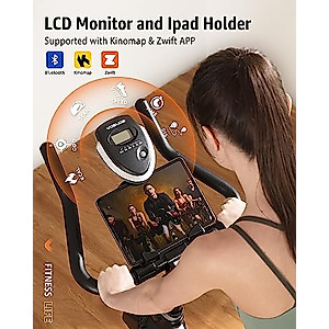 YOSUDA Indoor Cycling Bike Stationary Bike - Magnetic Resistance, Cycle Bike with Ipad Mount & Comfortable Seat Cushion, Magnetic Resistance