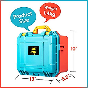 DEVASO Carrying Case for Nintendo Switch Travel Case ,Professional Deluxe Waterproof Case Soft Lining Hard Case for Nintendo Switch OLED Model (2021) Console Pro Controller & Accessories (Red&Blue)