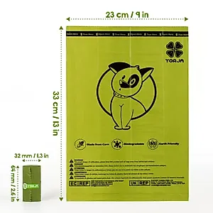 YORJA Dog Poop Bags, 720 Pet Waste Bags,100% Leak Proof Extra Thick and Strong Biodegradable