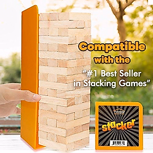 Hogar Wood Block Tower Stacking Tray Game Accessory Ages 6 to Adult - Compatible with Tipsy Tower, Lewo, WE Games and More