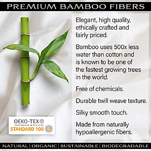 Lunar - 100 Percent Rayon Derived from Bamboo - 400 Thread Count, Eight Corner Ties, Breathable & Soft as Silk- Ideal Duvet Cover for Hot Sleepers