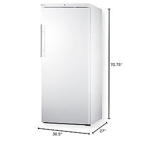 Accucold UFM19W Upright General Purpose Medical Freezer; Designed for the Storage of Samples, and Other Laboratory and Clinical Materials; 18.3 cu.ft Capacity; Manual Defrost; Dial Thermostat
