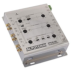 Autotek ATK2 3X Active Crossover Processor (Silver) – 8.5 Volts, 2-Way and 3-Way, Remote Bass Control Included, Built-In Crossovers, Level Adjust