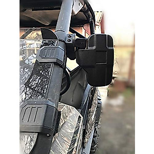 UTV Side Mirrors with 1.75" -2" Roll Bar Cage, UTV Mirrors 360 Degree Adjustable SXS Mirrors Compatible with Polaris RZR Kawasaki Teryx Mule Pioneer Yamaha Rhino YXZ