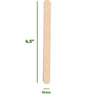 [200 Count] 4.5 Inch Wooden Multi-Purpose Popsicle Sticks for Crafts, ICES, Ice Cream, Wax, Waxing, Tongue Depressor Wood Sticks
