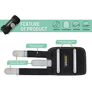 Lyderpet Dog Leg Brace Front Wrist or Carpal Support for Canine Dogs, Brace Compression Wraps with Metal Splints, Prevents Ankle Injuries&Sprains, Helps with Loss of Stability Caused by Arthritis