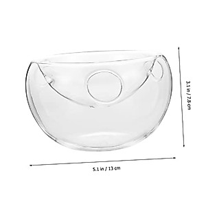 UPKOCH 2 Pcs Transparent Salad Bowl Pasta Bowl Ice Cream Bowl Clear Bowls Glass for Decorations Serving Tray Round Condiment Server Fruit Salad Glass Salad Bowl Fruit Bowl Glass Bowl Food