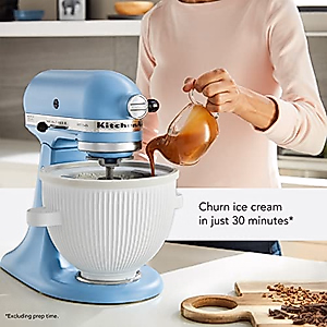 KitchenAid Ice Cream Maker Attachment Stand Mixer, 2 Quart, White