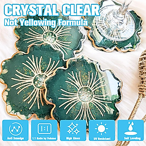 Teexpert Fast Curing Epoxy Resin: 16oz 4 Hours Demold 8 Hours Fast Curing Crystal Clear High Gloss Epoxy Resin Kit for Jewelry DIY Art Craft Casting