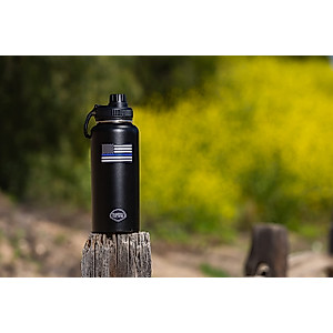 32 oz. Thin Blue Line Steel Sports Water Bottle-Double Wall Vacuum Insulated