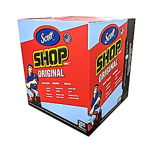 Kimberly-Clark 75190 Scott Shop Towels, 10" x 12", Blue (1 Box of 200)