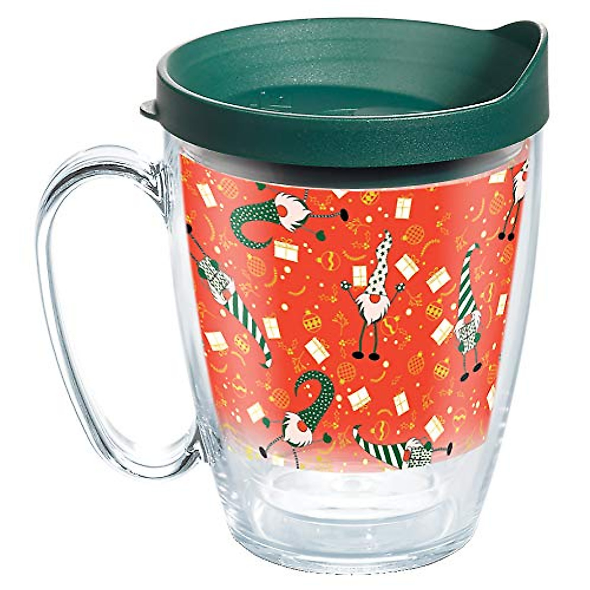 Tervis Christmas Gnomes Pattern Holiday Made in USA Double Walled Insulated Tumbler Cup Keeps Drinks Cold & Hot, 16oz Mug, Classic
