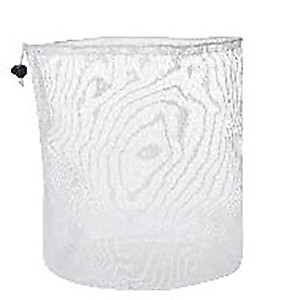 Qiningxia Thickened fine Lines with Drawstring Laundry Bag Clothing wash Bag Fine mesh Underwear ive Bra mesh Bag, White