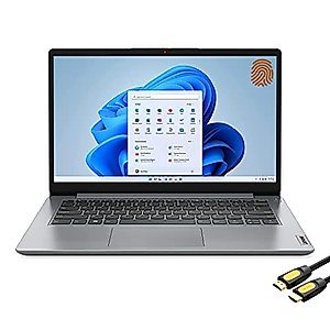 Lenovo IdeaPad 14" HD Laptop for Business & Student, 12th Gen Intel 6-Core i3-1215U, 8GB RAM, 256GB PCIe SSD, USB-C, HDMI, SD Card Reader, WiFi 6, Webcam, FP Reader, SPS HDMI Cable, Win 11
