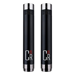 MXL CR21 Stereo Microphone Pair Bundle with Stereo Bar & 2 20-foot XLR Mic Cables (4 Items)