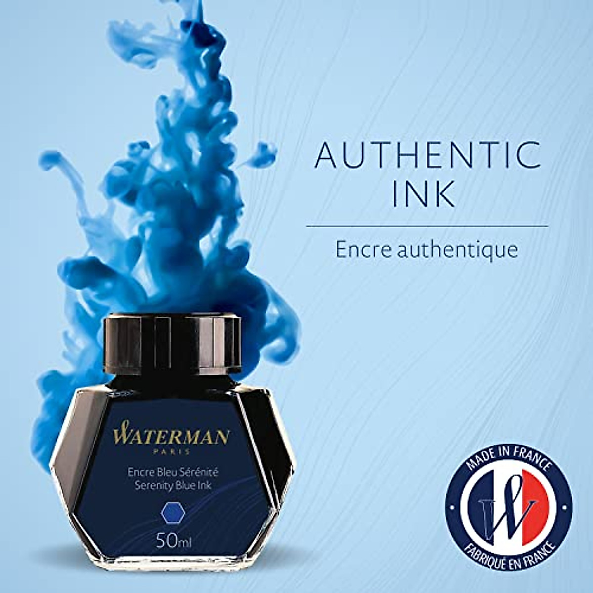 Waterman Fountain Pen Serenity Blue Ink Bottle 50ml