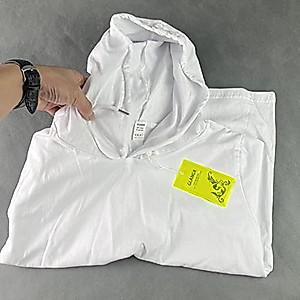 GLANGX Sweatshirts, Fleece Pullover Hoodie, White