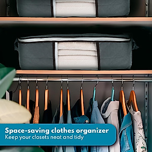 NAJHOM Sheet Organizers and Storage - 8 Pack Closet Storage Bins Extra Large Capacity Storage Bags for Clothes Waterproof Blanket Storage Bags