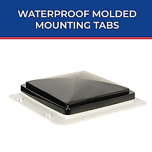 MAXXAIR Maxxfan Plus High Powered 10-Speed RV Intake and Exhaust Fan - Manual or Remote Control Electric Opening, Easy Ceiling Controls, Rain Sensor with Automatic Lid Closure, Smoke (00-04500K)