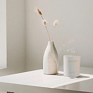 Simon&Tom Highly Scented Premium Vanilla Candle 10 Oz - 100 Hour Burn - Natural Organic Soy Wax - Aromatherapy Glass Candle Jar - Candle Jar with Matte White Gift Box for Home & Office - Vegan