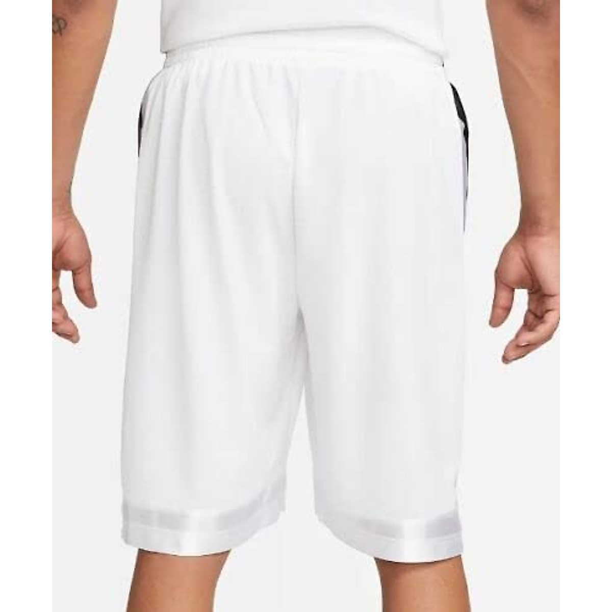 Nike Mens Dri-FIT Elite Basketball Shorts L White/Black