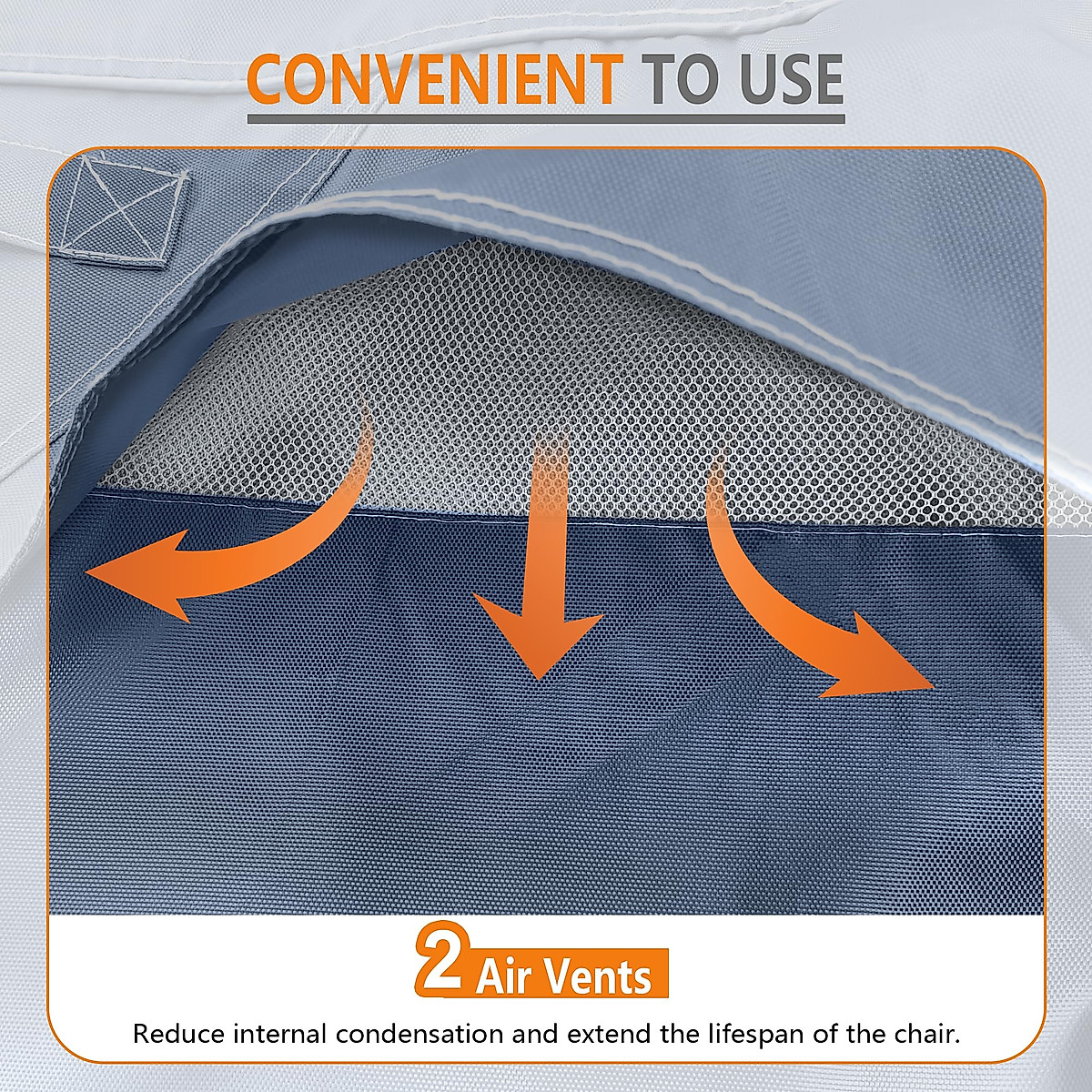 HWmatyCover Waterproof Patio Furniture Covers with Sealed Seam Heavy Duty Outdoor Chaise Lounge Covers 1Pack - 75.9" Wx 30" D x 25.9" H, Grey (M)