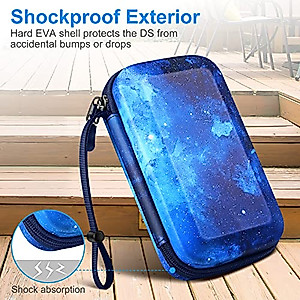 Fintie Carrying Case for Nintendo 2DS XL/New 3DS XL LL, Protective Hard Shell Portable Travel Cover Pouch for New 3DS XL LL/New 2DS XL Console with Slots for Games & Inner Pocket (Starry Sky)