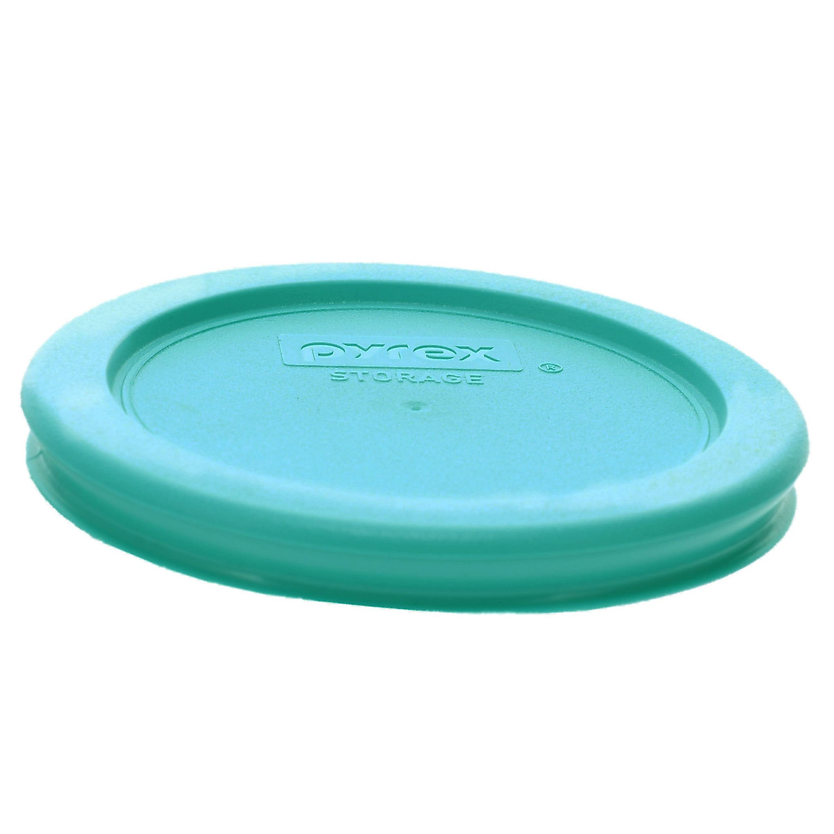 Pyrex Turquoise (2) 7202-PC, (2) 7200-PC, (2) 7201-PC, & (1) 7402-PC Round Plastic Food Storage Replacement Lids, Made in USA