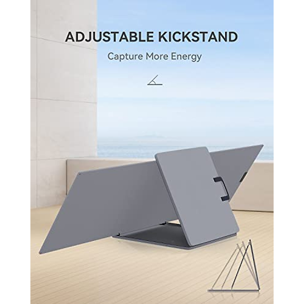 200W 36V Portable Solar Panel with MC4 Output for Power Station, Foldable Solar Panel with Adjustable Kickstand, Waterproof Solar Charger for Solar Generator Camping RV Off-Grid