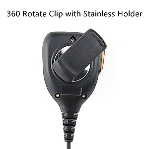 radtel Platinum Series Rainproof Heavy Duty Shoulder Speaker Mic Compatible RT-470X RT-470 RT-490 RT-890 RT-830 RT-495 TYT Kenwood radios,Microphone… (Advanced Mic)