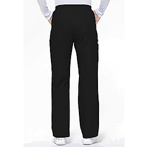 Dickies Women's Signature Elastic Waist Scrubs Pant, Black, Large