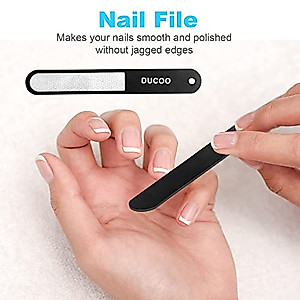 4 PCS Premium Nail Clippers Set, Ultra Sharp Large Toenail Clippers for Thick Nails, Small Fingernail Clipper, Slanted Nail Cutter, Stainless Steel Nail File, Nail Clippers for Men Women Kids (Black)