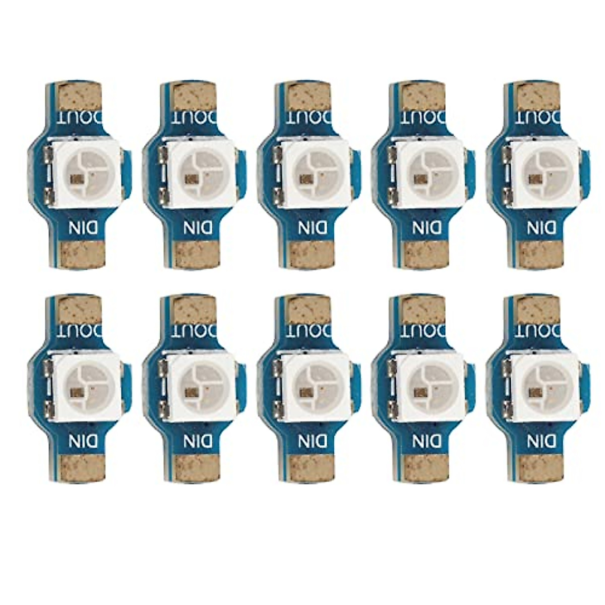 WS2812 RGB LED Module, Low Drive Voltage Simple Circuitry 10Pcs WS2812 LED Module PCB for Microcontroller
