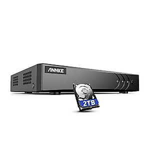 ANNKE 3K Lite 8CH Digital Video Recorder, H.265+ Hybrid 5-in-1 DVR with AI Human/Vehicle Detection, Remote Access for Surveillance Camera Home Business, 2TB Hard Drive Included