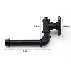 SCDGRW Heavy Duty 13.6 Inches Industrial Pipe Coat Hook Rack, Rustic Vintage L Shaped Clothes Towel Holder Hanger Iron Pipe Wall Mounted Garment Hook for Closet Laundry Room