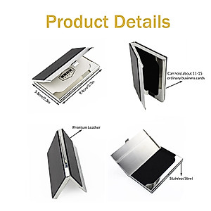 EAQ Custom Business Card Holder Personalized Leather Business Card Holder for Men&Women Custom Logo/Name Business Card Holder Gift
