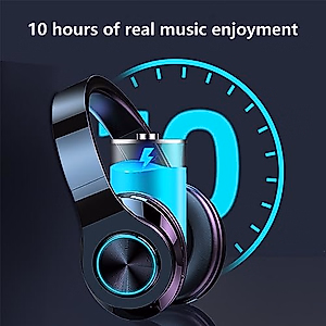 Viadha True Wireless Bluetooth Headphones, Over-Ear HiFi Stereo Noise Cancelling Headphones with Microphone, Foldable Lightweight Headset with Deep Bass for Home Travel Work Cellphone