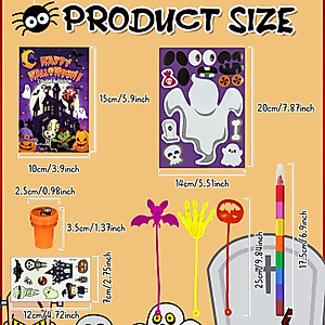 Cinrobiye 72 Pcs Halloween Party Favors，Halloween Coloring Books Tattoo DIY Sticker Stampers Bulk Trick or Treat Goodie Bags Fillers Stuffer Classroom Reward Activity Supplies