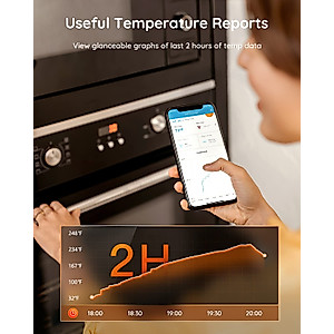 Govee Wireless Meat Thermometer, Bluetooth Meat Thermometer for Smoker Oven, Digital Grill Thermometer with 4 Probes, Remote App Timer Mode, Smart BBQ Thermometer for Cooking Turkey Fish Beef