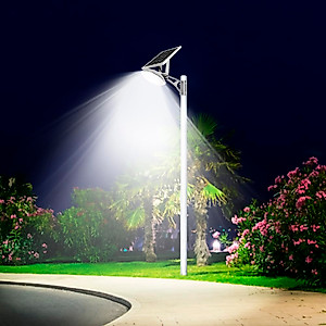 XRDZYXGS Solar Street Lights, 10000LM Parking Lot Light with Motion Sensor, Solar Street Lights Outdoor Waterproof Solar Flood Light Solar Street Lights Outdoor Dusk to Dawn, Solar Lamp for Road/Yard