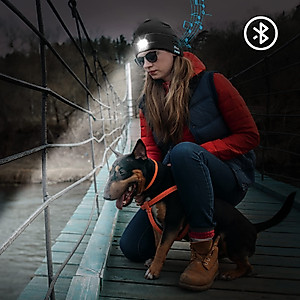 Bluetooth Beanie Warm Hat with Light Headphone Unique Tech Gifts for Men Dad Him Teenage Christmas Stocking Stuffers Pink