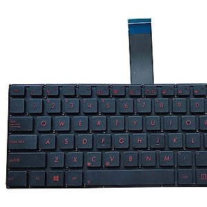 USA US Layout New Laptop Keyboard for ASUS X550 X550L K550V F550V K550JK X552W K550L Red Word Frameless