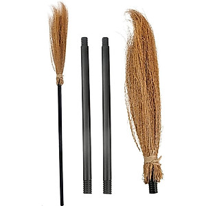Halloween Witches Broom Gothic Broomstick Adult Use - Flying Witch Halloween Decor, On Broom Cinnamon Broom Haunted Dancing Broom Halloween, Animated Broom Life Size for Costume