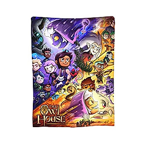 atgzfdr The Owl Anime House Blanket Throw Blankets Ultra Soft Flannel Lightweight Throws for Couch, Bed,All Seasons Use 60"x50"