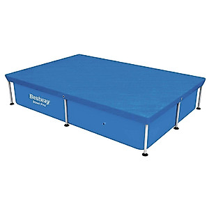 Bestway 118 x 79 Above Ground Swimming Pool Solar Cover Tarp for 9 Foot Steel Pro and Power Frame Pool, Pool Not Included