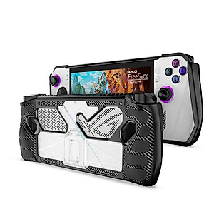 Yebowe Protective Case for ASUS Rog Ally 2023, Full Body Shockproof Protector Case Cover with Stand Non-Slip Handheld Game Console Skin for Rog Ally Accessories