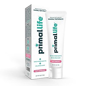 Primal Life Organics - Dirty Mouth Natural Alkalizing Toothpaste, Hydroxyapatite, Flavored Essential Oils, Natural Kaolin, Bentonite Clay, Colloidal Silver, Organic, Vegan (Bubblegum Flavor, 4oz)