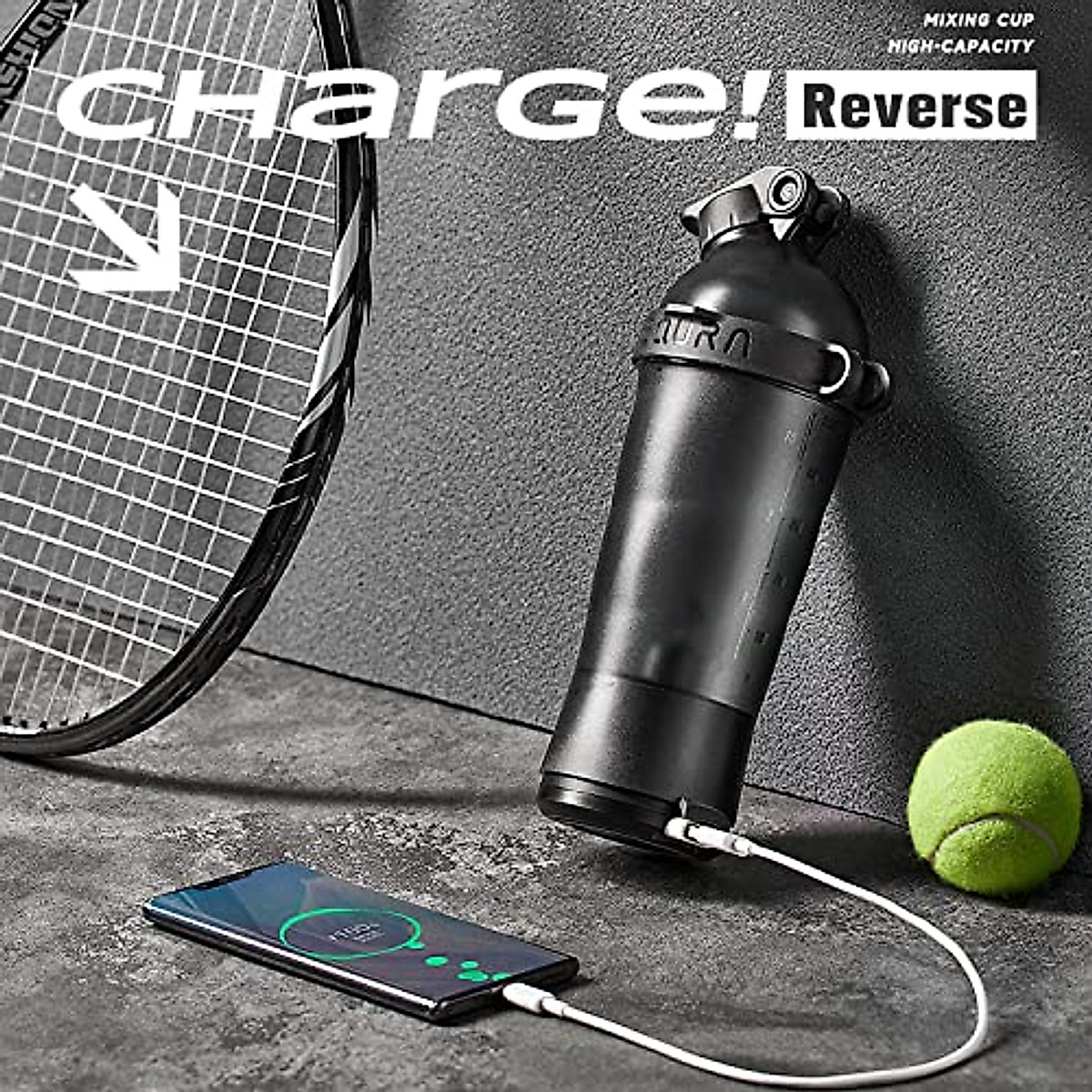 Electric Shaker Bottle, USB Rechargeable Blender Bottles, Made with Tritan - BPA Free - Portable Blender Cup for Protein Shakes