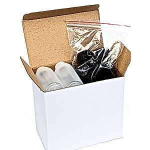 Vivaplex, 12, Clear, 2 oz, Plastic Squeeze Bottles, with Black Flip Top Caps