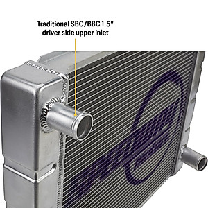 Speedway Motors Chevrolet SBC/BBC Universal Lightweight Aluminum Radiator, 31 Inch Width, Premium Performance with Maximum Cooling, Easy Installation to any Build